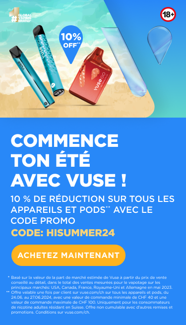 Cigarettes électronique et e-liquides shop en Suisse | Vuse