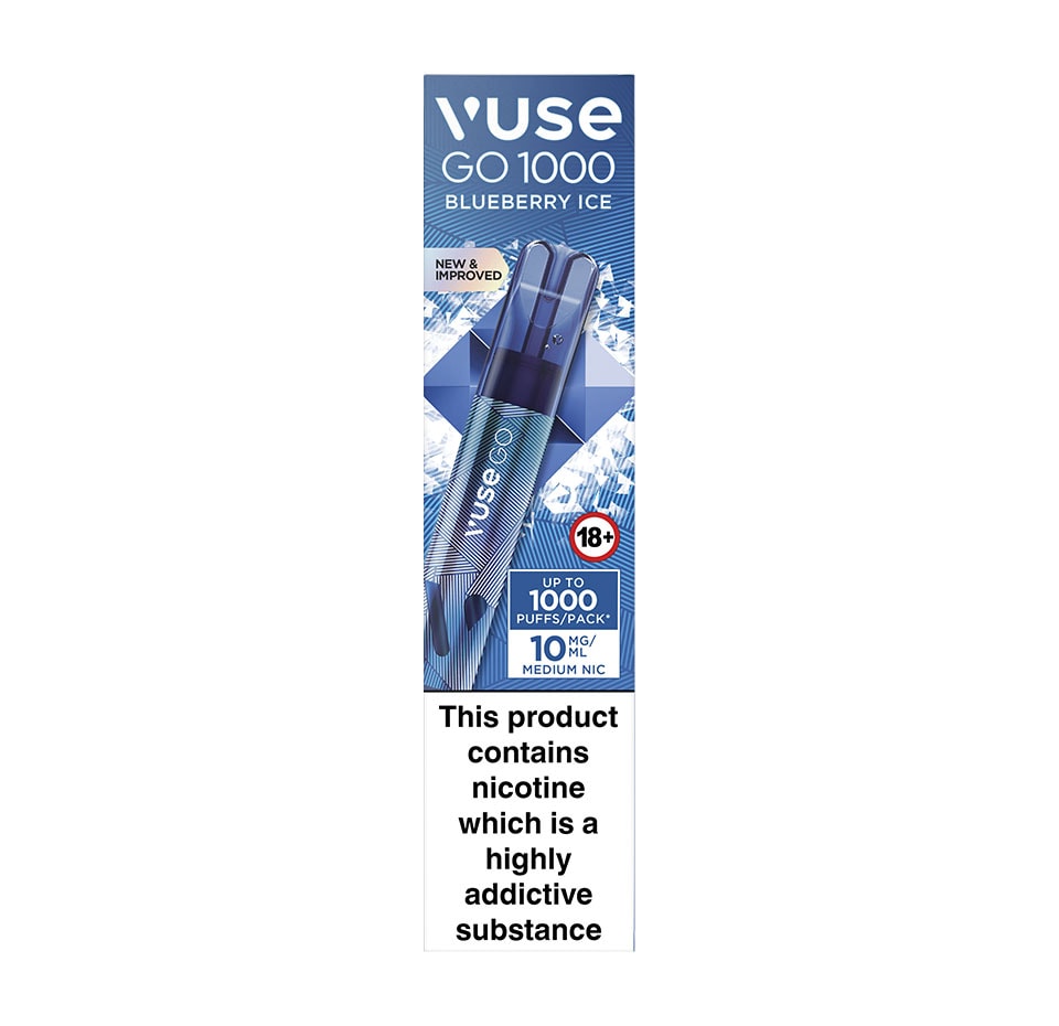 Vuse GO 1000 Pen Blueberry Ice Disposable Vape 10 mg