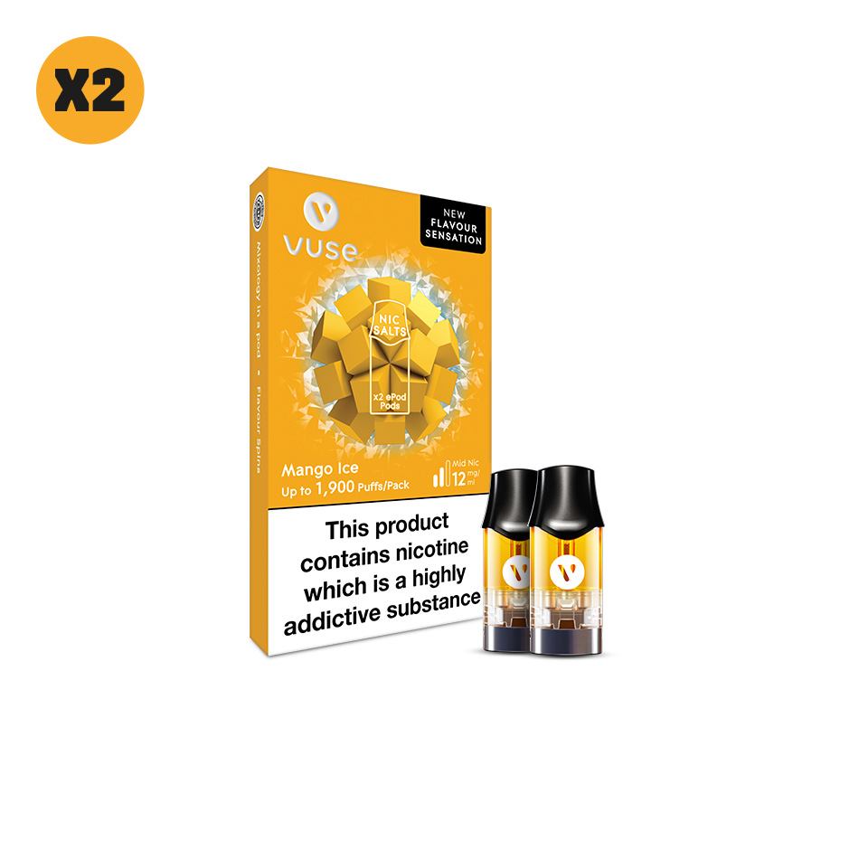 Vuse ePod 12mg & Vuse Go 10mg Mango Ice Bundle