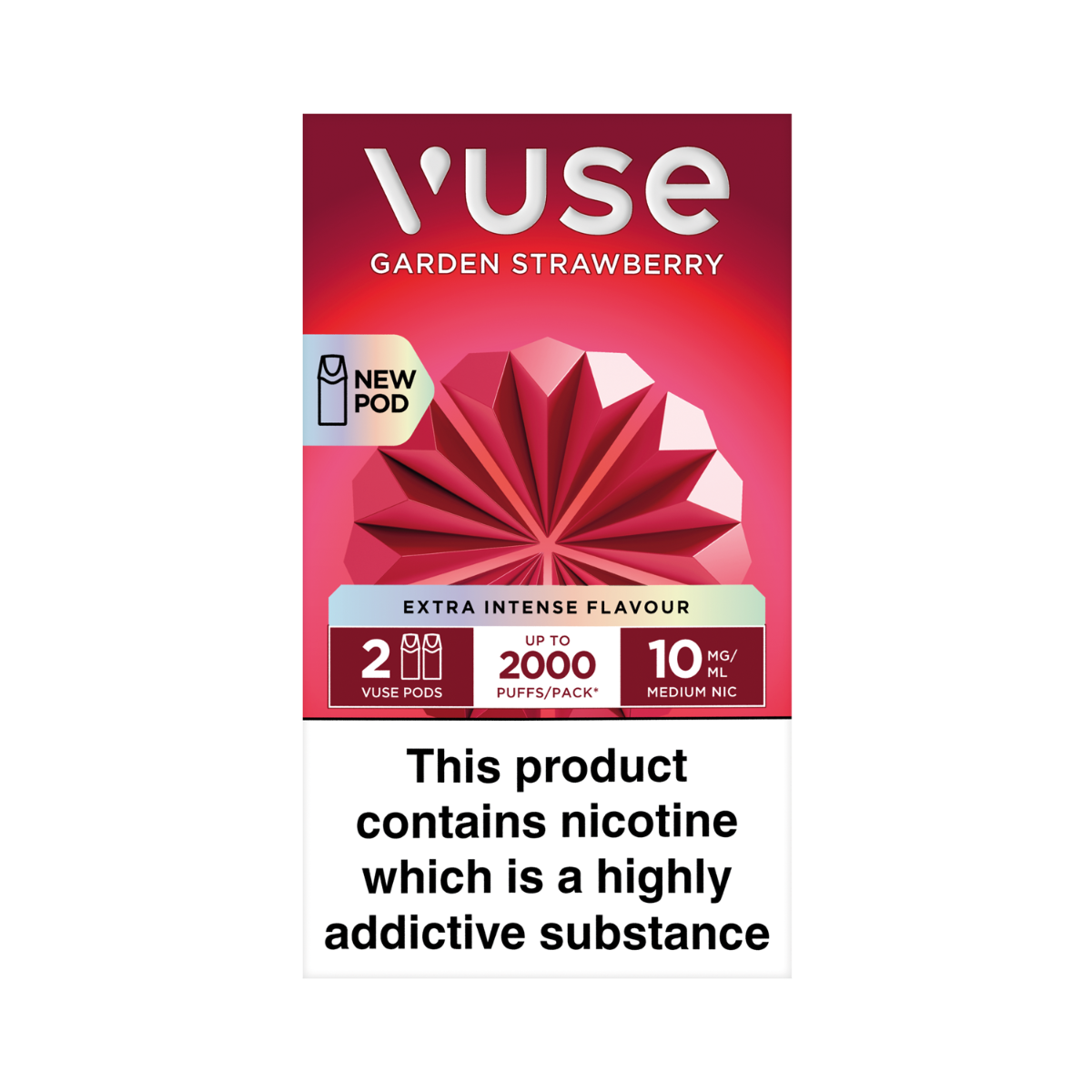 Vuse Garden Strawberry | Extra Intense Flavour Pods | Free Delivery
