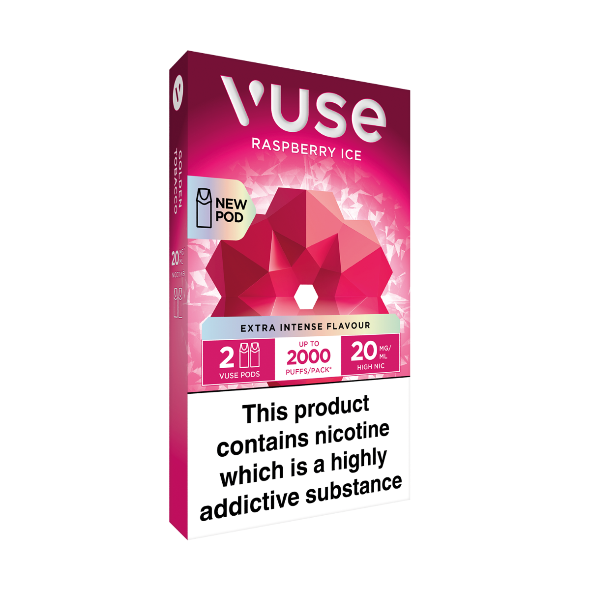 Vuse Raspberry Ice | Extra Intense Flavour Pods | Free Delivery