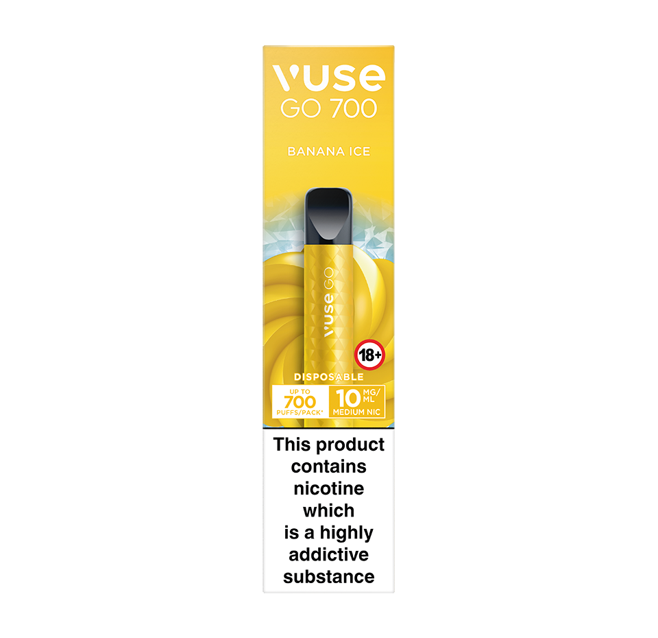 Vuse GO 700 Banana Ice | Disposable Vape | Vuse