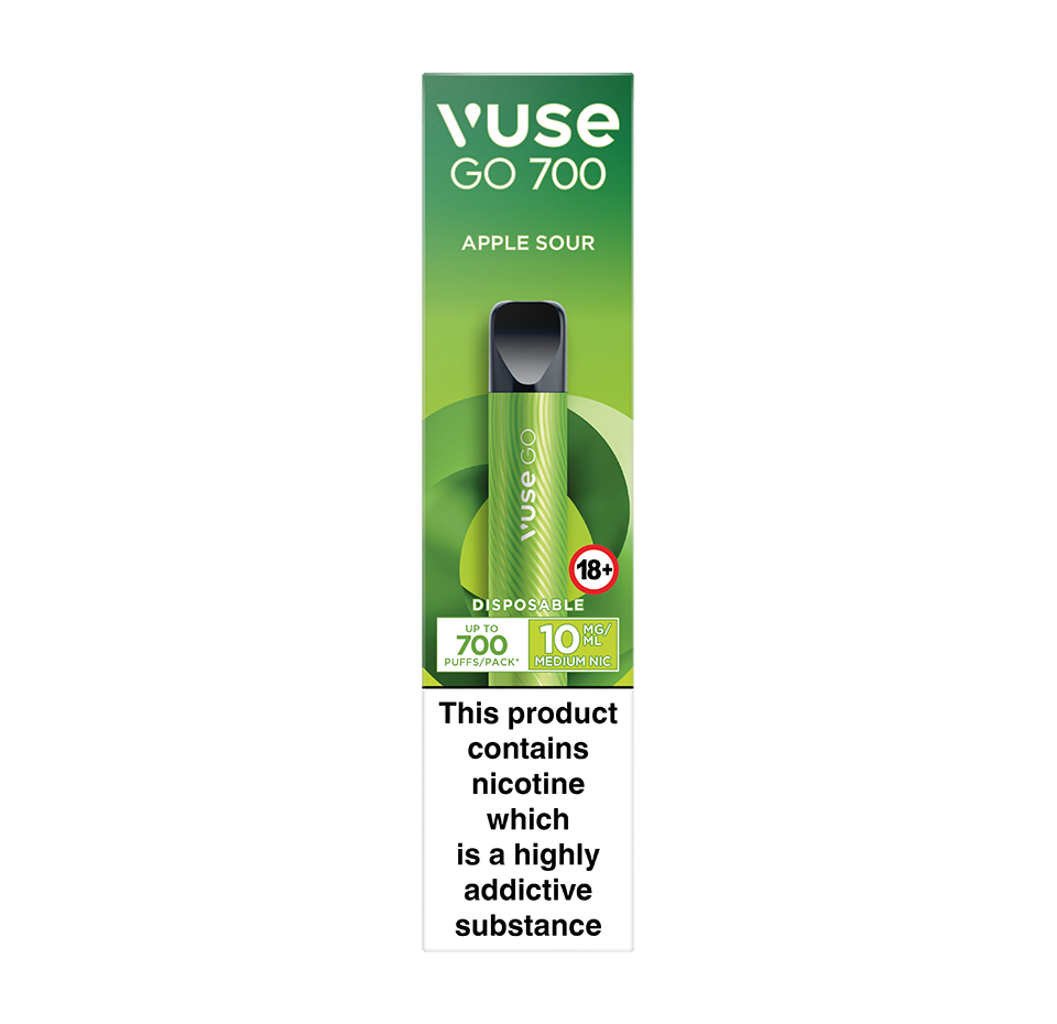 Vuse Go 700 Apple Sour Disposable Vape | Vuse UK