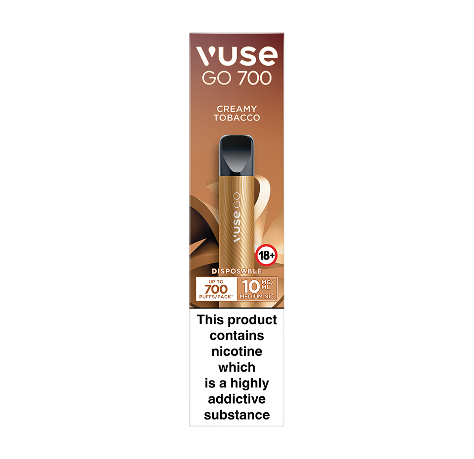 Vuse GO 700 Creamy Tobacco | Disposable Vape | Vuse