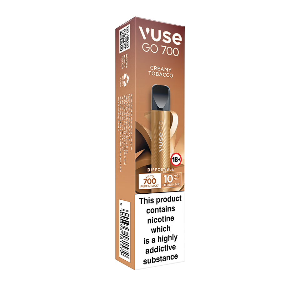 Vuse GO 700 Creamy Tobacco | Disposable Vape | Vuse