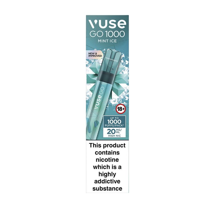 Vuse Go 1000 Mint Ice Disposable Vape Pen Vuse Uk