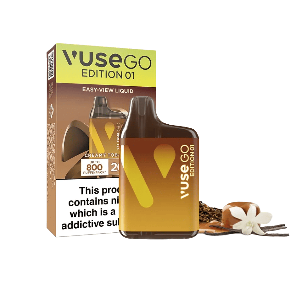 Vuse Go 800 Creamy Tobacco | Disposable Square Vape | Vuse