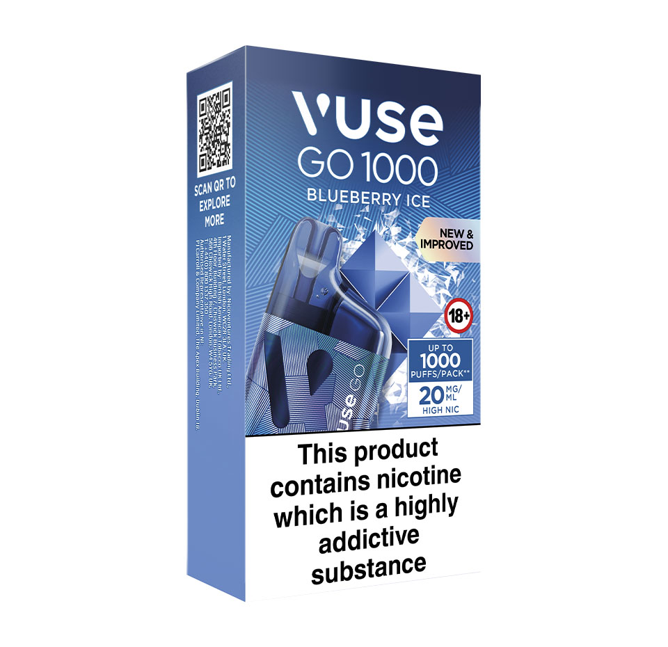 Vuse GO 1000 Box Blueberry Ice| Disposable Vape Box | Vuse UK