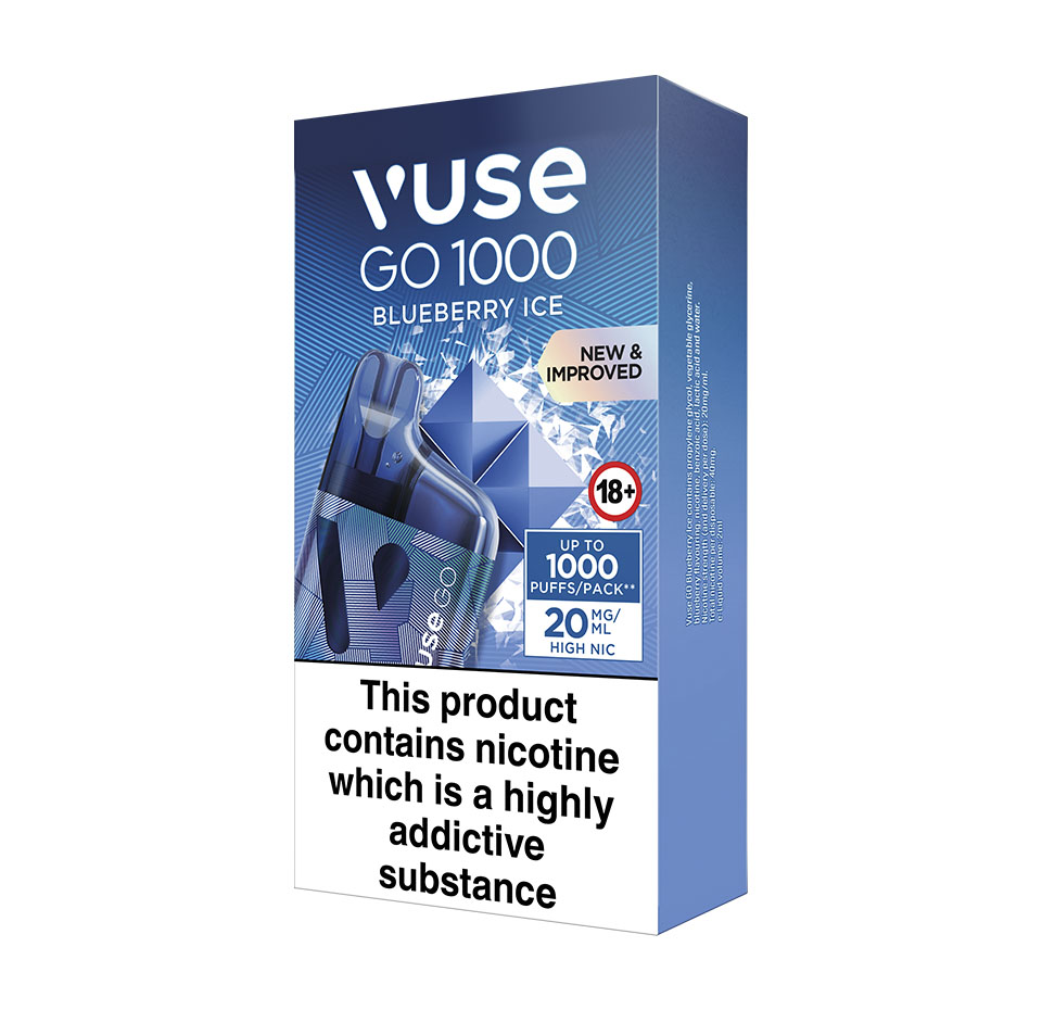 Vuse GO 1000 Box Blueberry Ice| Disposable Vape Box | Vuse UK