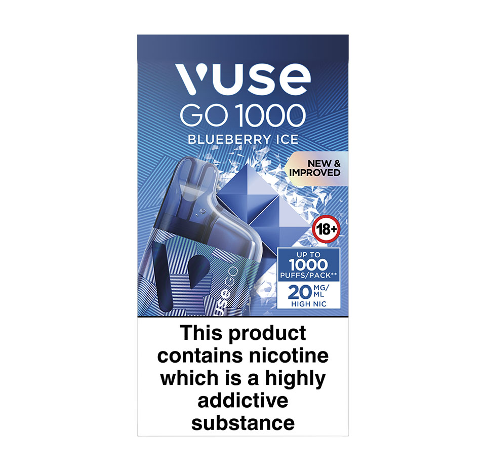 Vuse GO 1000 Box Blueberry Ice| Disposable Vape Box | Vuse UK