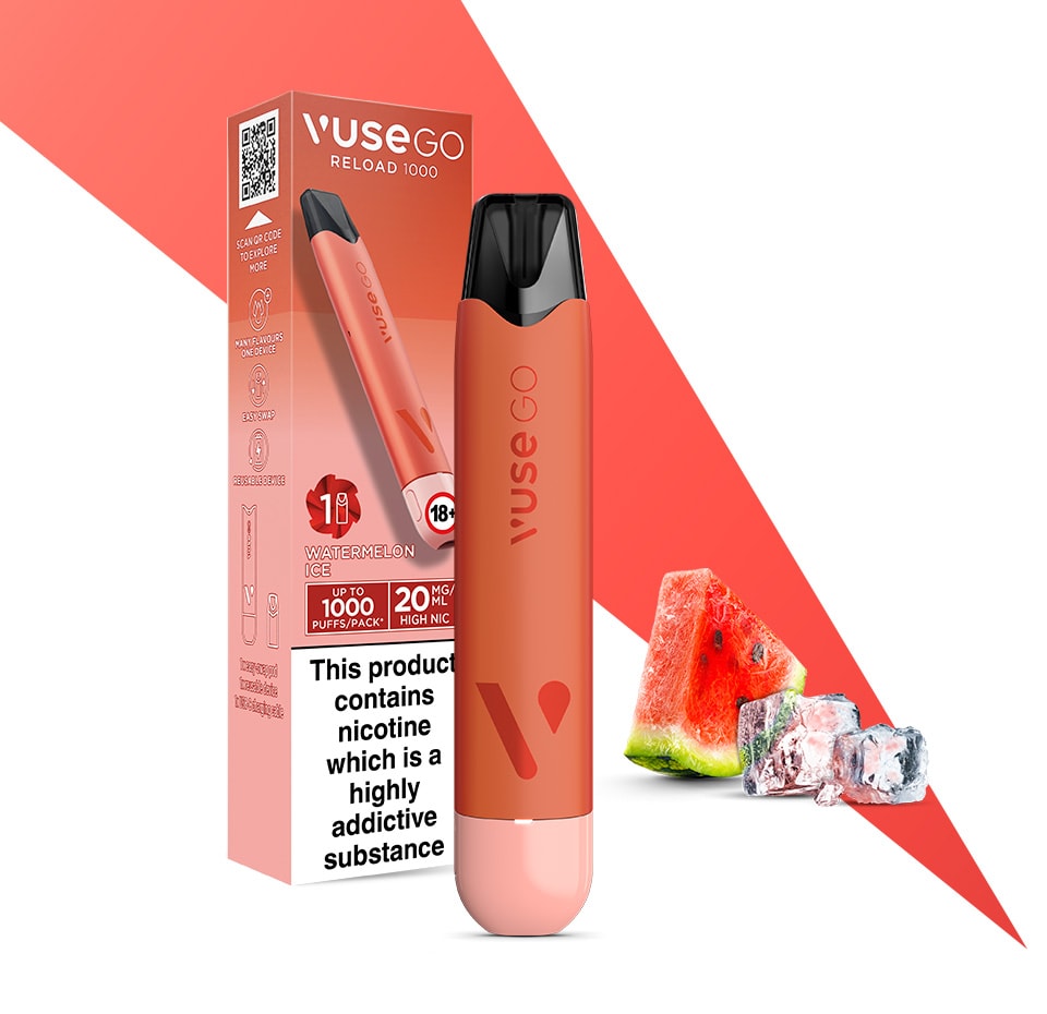 Orange Vuse Go Reload 1000 Pen | Watermelon Ice Flavour