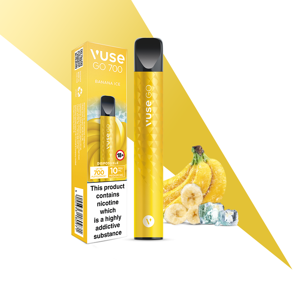 Vuse GO 700 Banana Ice | Disposable Vape | Vuse