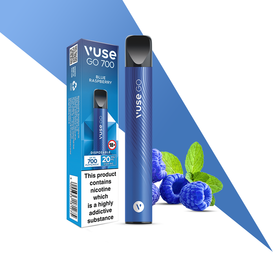 Vuse GO 700 Blue Raspberry | Disposable Vape | Vuse