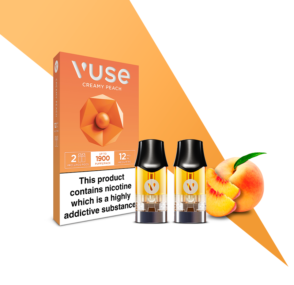 Creamy Peach Vuse Pro | Nic Salts E-Liquid | Vuse UK Creamy Peach Vuse Pro | Nic Salts E-Liquid | Vuse UK